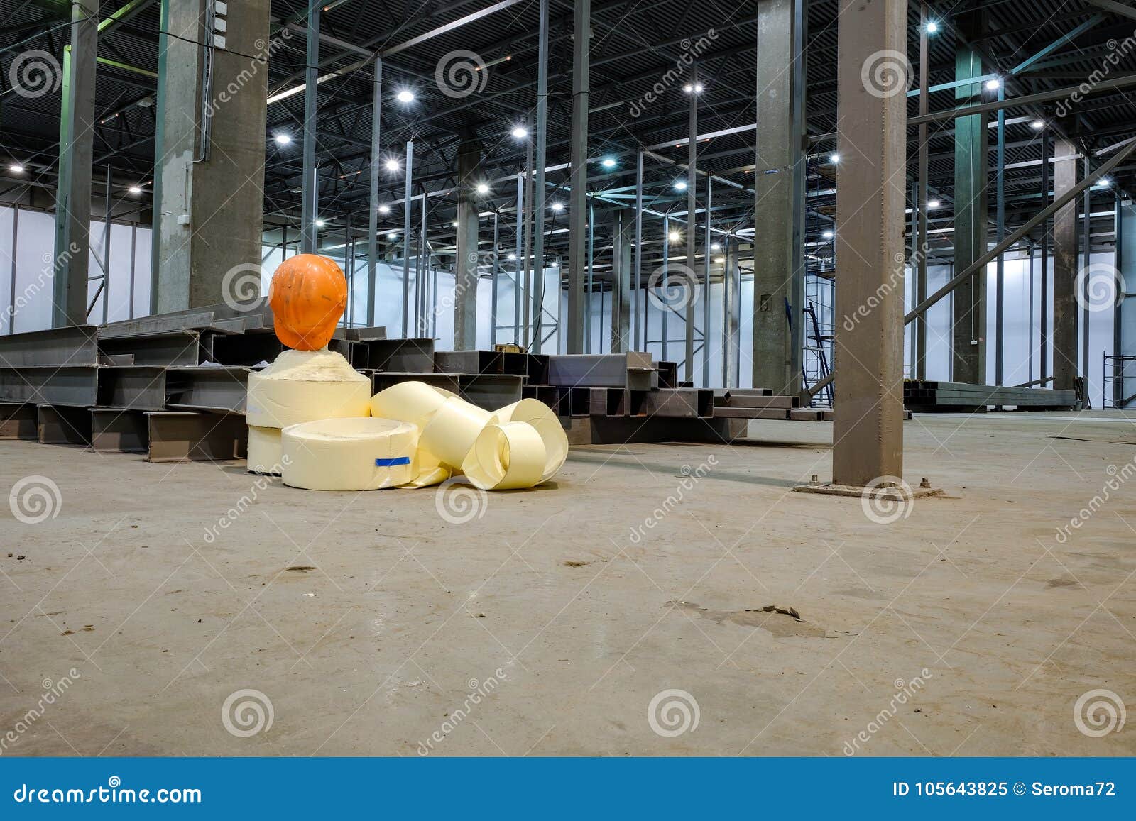 Empty Shop Inside the Factory Stock Image - Image of modern, wall ...