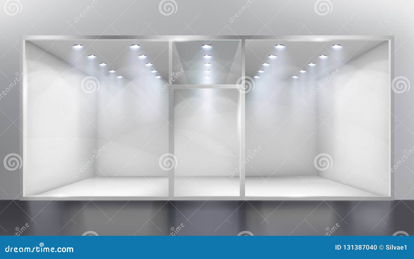 Empty Shop. Place for the Exhibition. Vector Illustration. Stock Vector ...