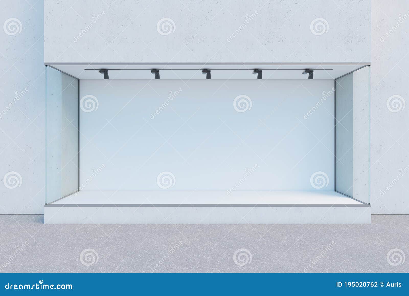 Empty Shop Showcase, 3d Render Stock Illustration - Illustration of ...