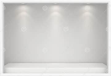 Empty Shop window display stock illustration. Illustration of facade ...
