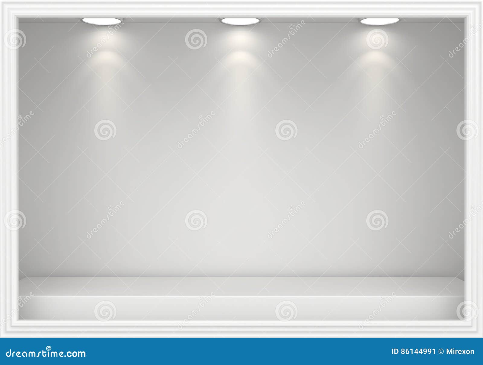 Empty Shop window display stock illustration. Illustration of ...