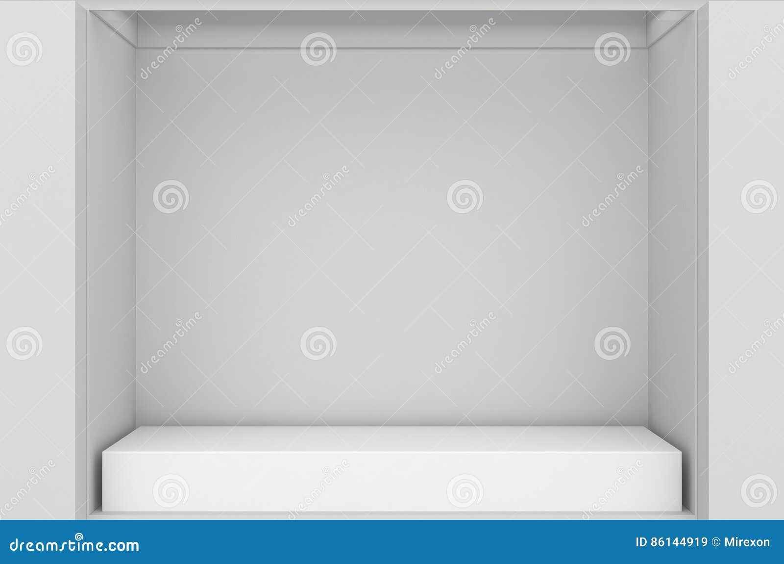 Empty Shop window display. stock illustration. Illustration of display ...
