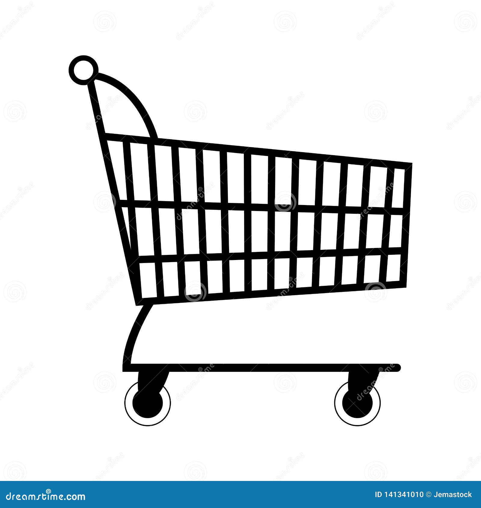 Empty Shopping Cart Symbol in Black and White Stock Vector ... Empty Shopping Cart Symbol in Black and White Stock Vector ...