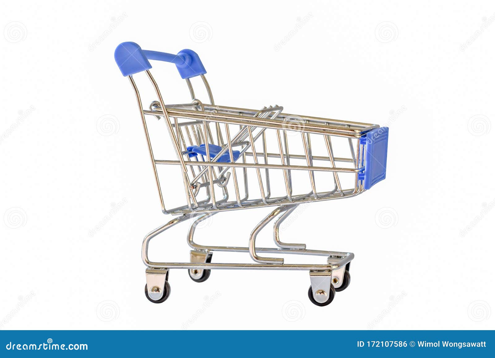 Empty Shopping Cart on White Background. Stock Photo - Image of white ...