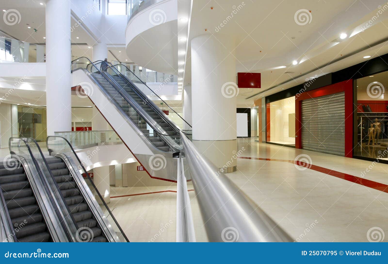 Empty shopping mall stock image. Image of department - 25070795