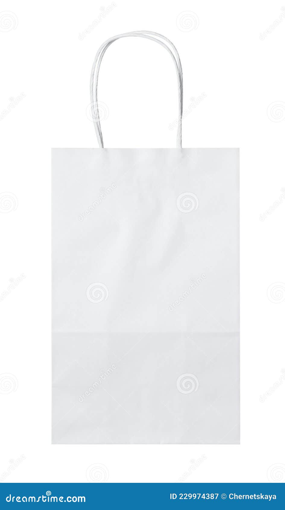 Empty Shopping Paper Bag on White Stock Image - Image of design, sale ...