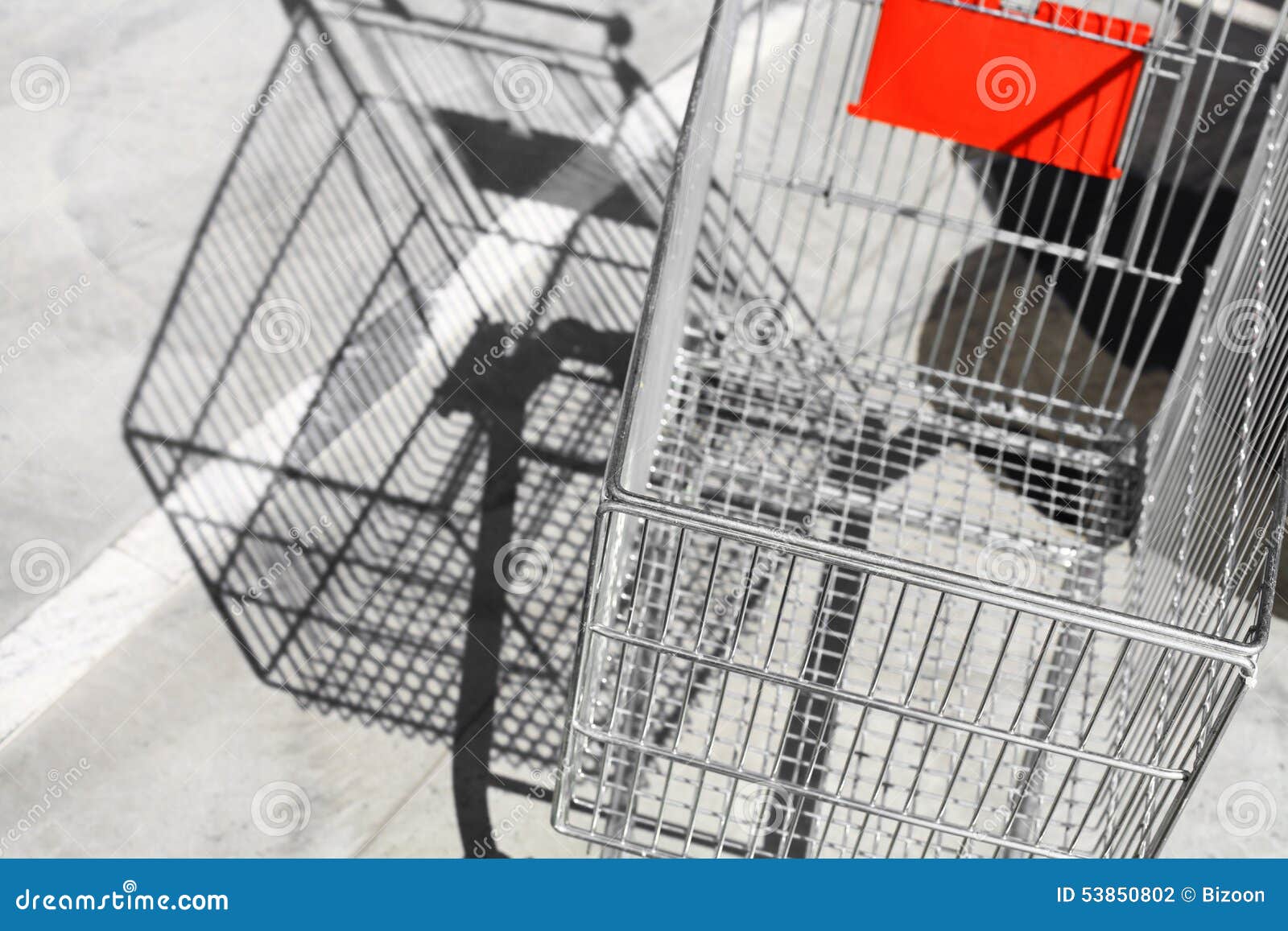 Empty shopping trolley stock photo. Image of symbol, wheel - 53850802