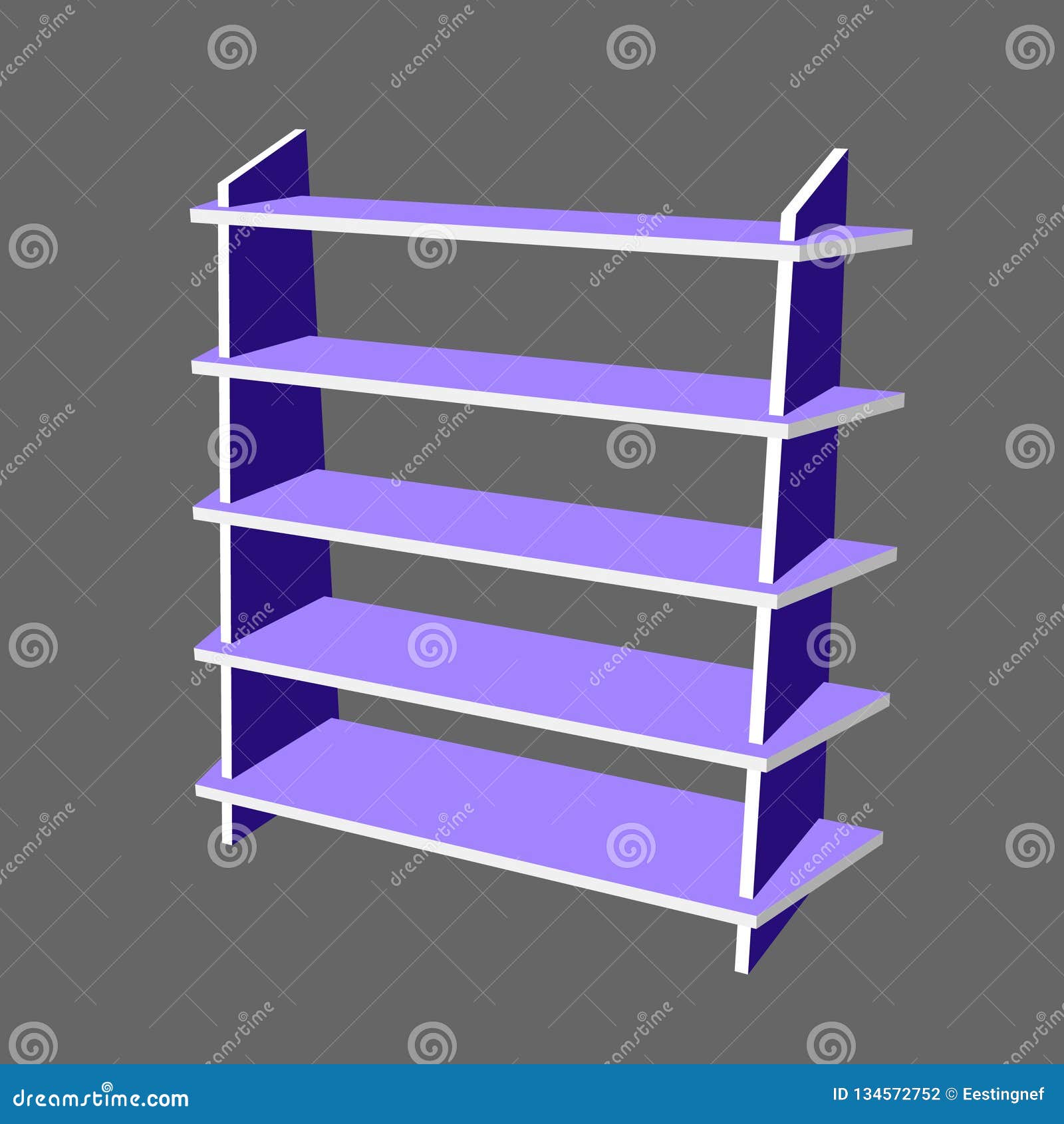 Empty Showcase. 3d Vector Illustration Stock Vector - Illustration of ...