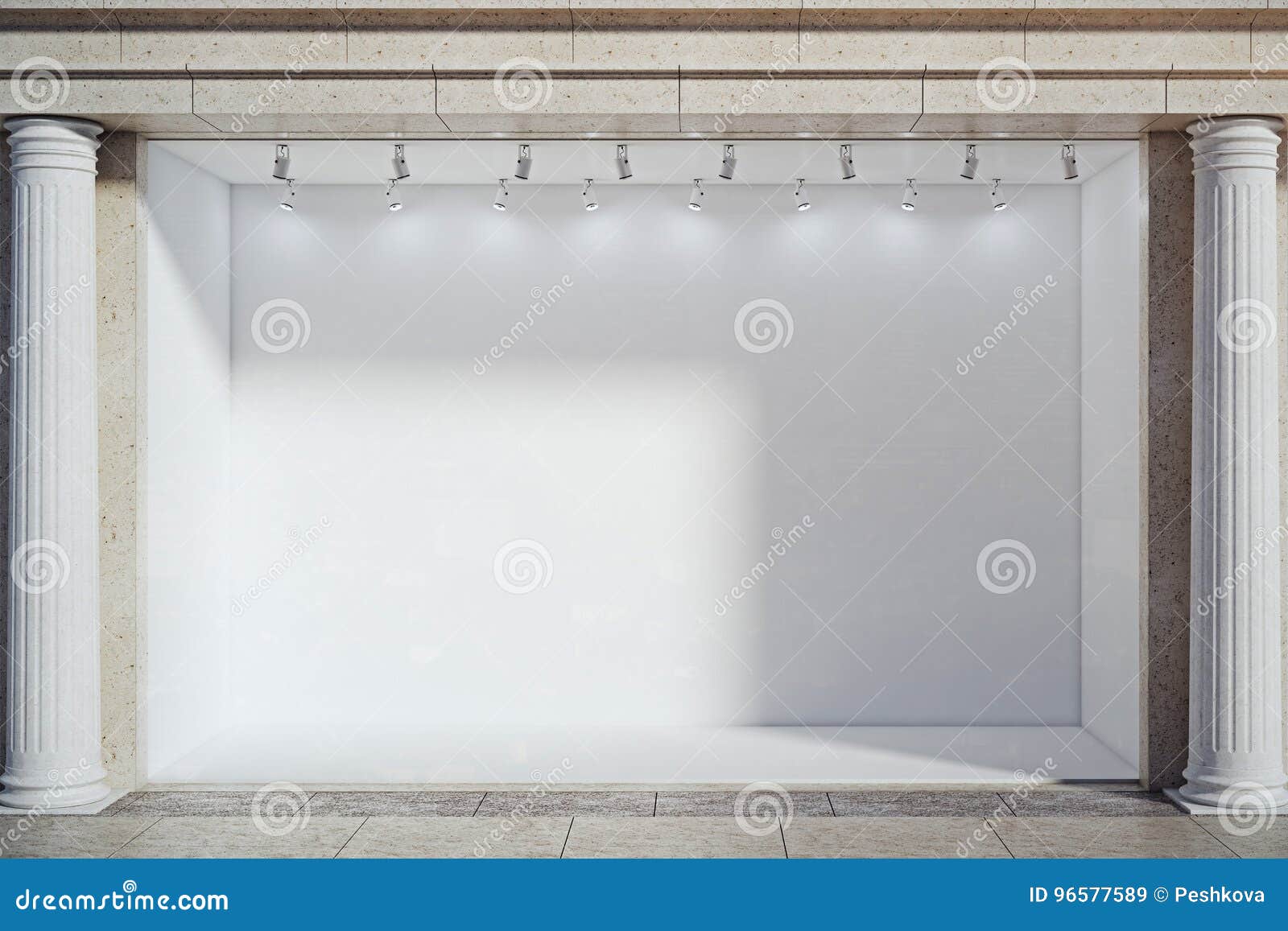 Empty showcase stock illustration. Illustration of rendering - 96577589