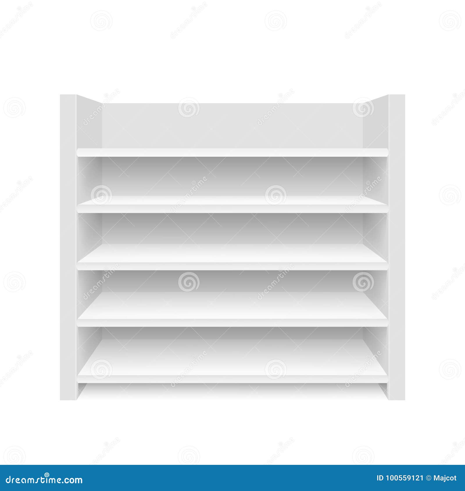 Empty Showcase. Illustration Isolated on White Background Stock Vector ...