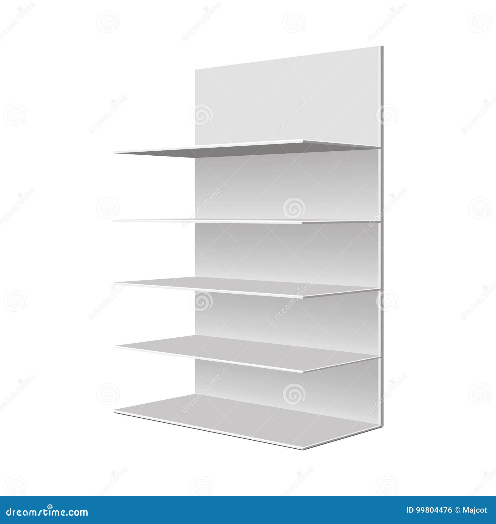 Empty Showcase. Illustration Isolated on White Background Stock Vector ...