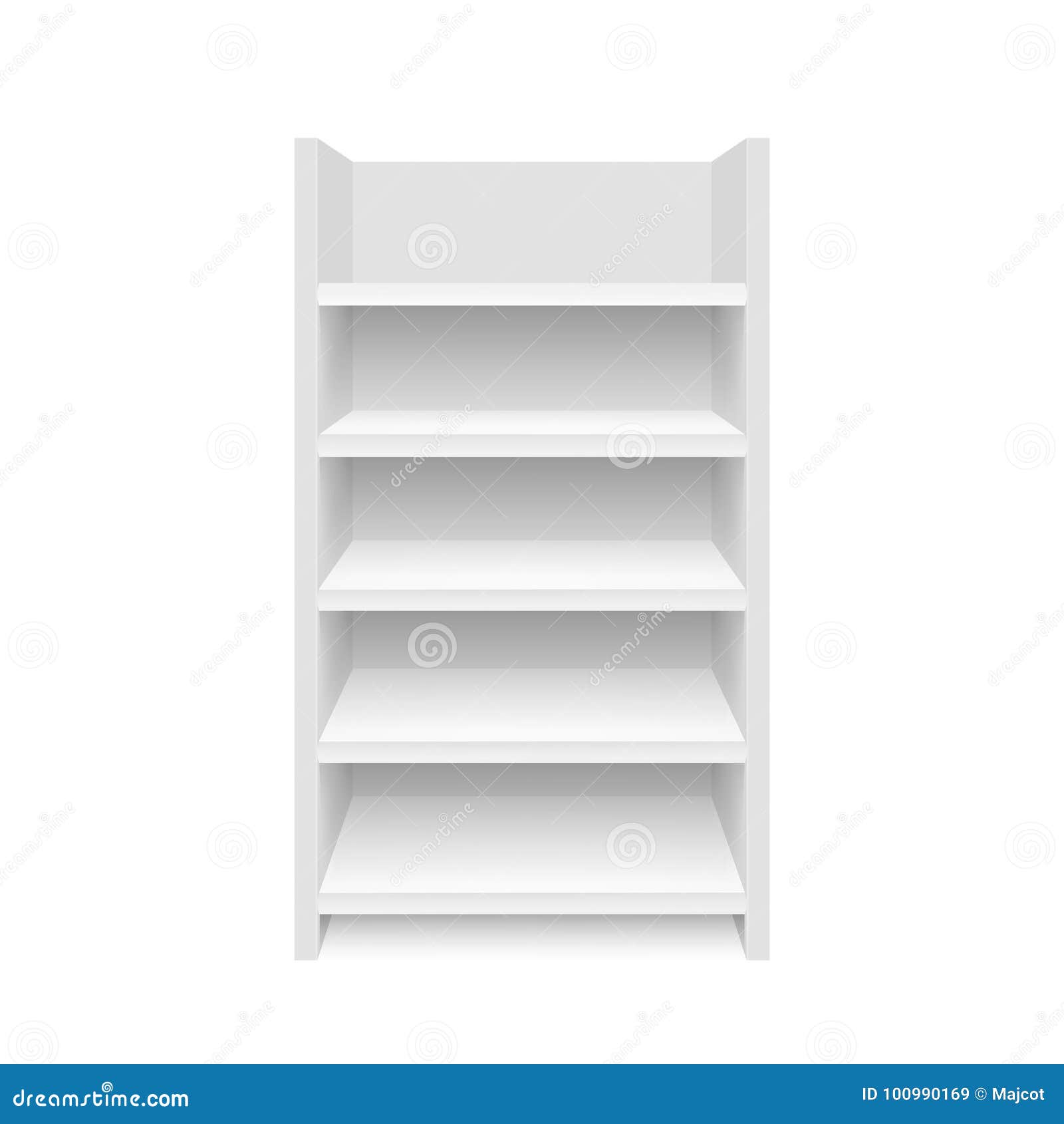 Empty Showcase. Illustration Isolated on White Background Stock Vector ...