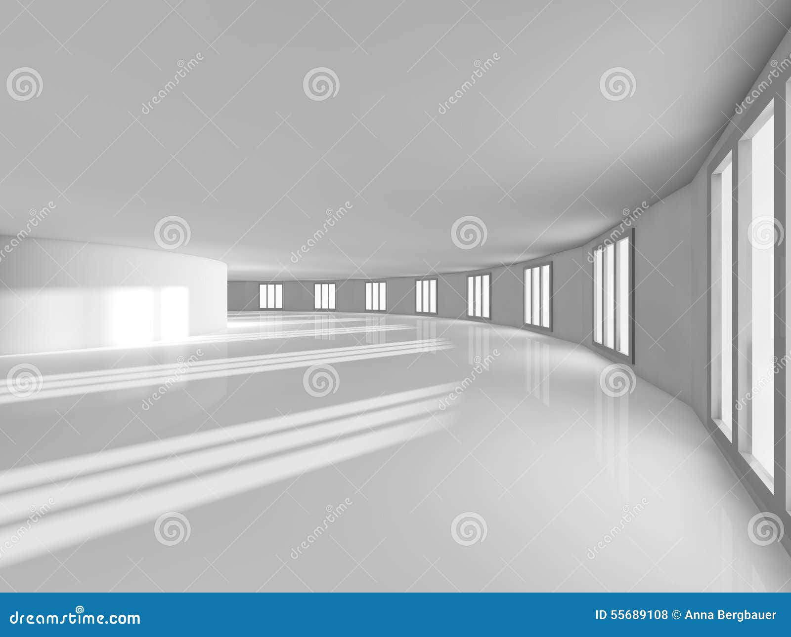 Empty Showroom 3D Rendering Stock Photo - Image of platform, deserted ...