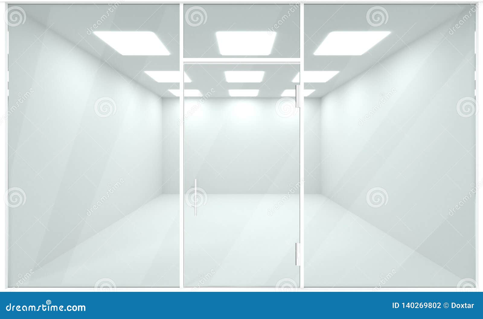 Empty Showroom Car Garage Empty Corridor Dimmed Silver Gray Background ...