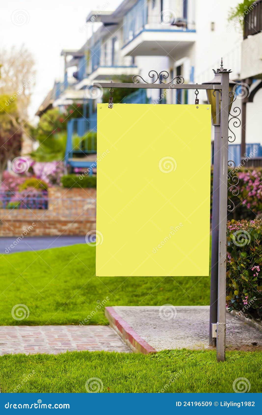 Empty sign stock image. Image of building, sign, street - 24196509