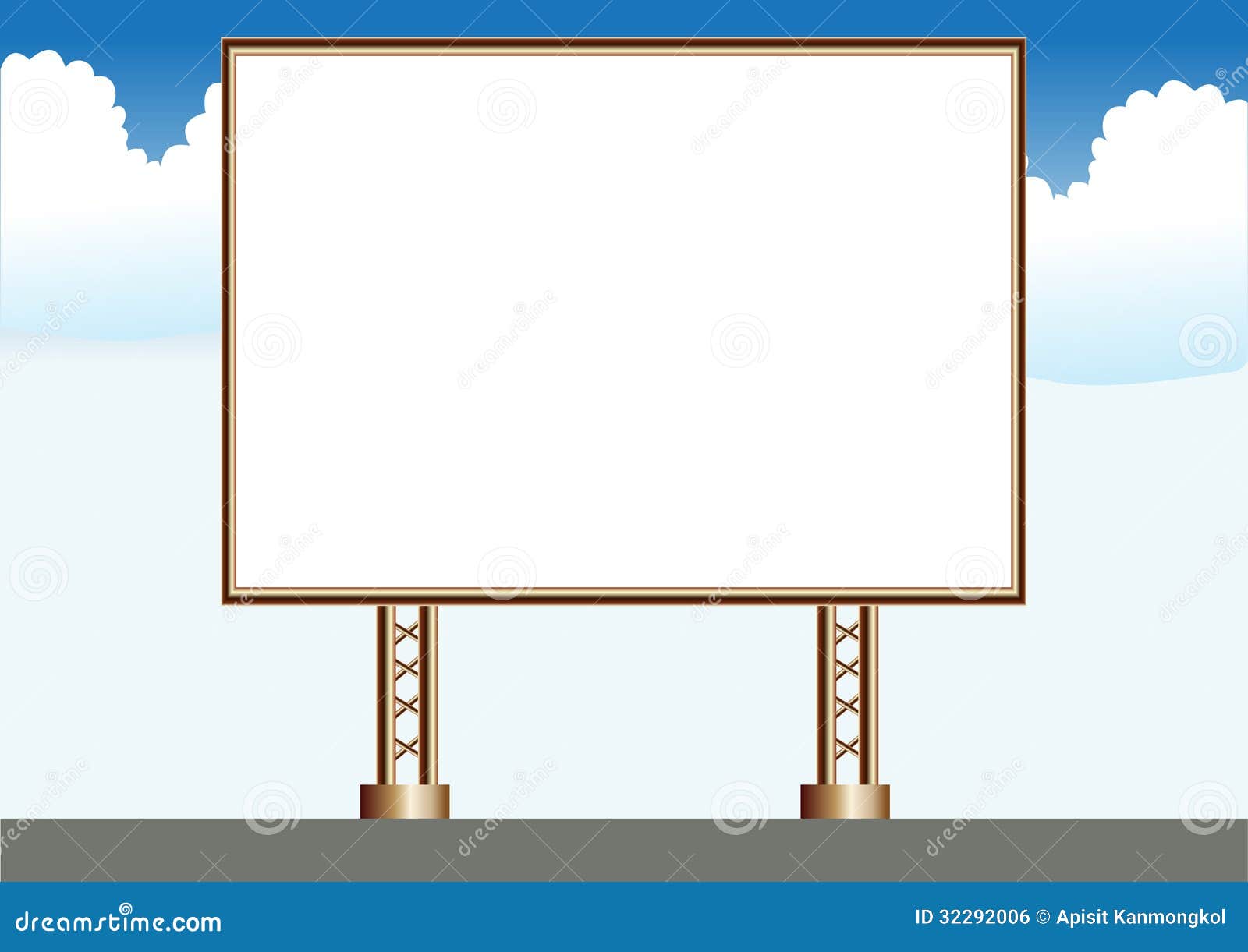 Empty sign stock vector. Illustration of traveling, cloudscape - 32292006