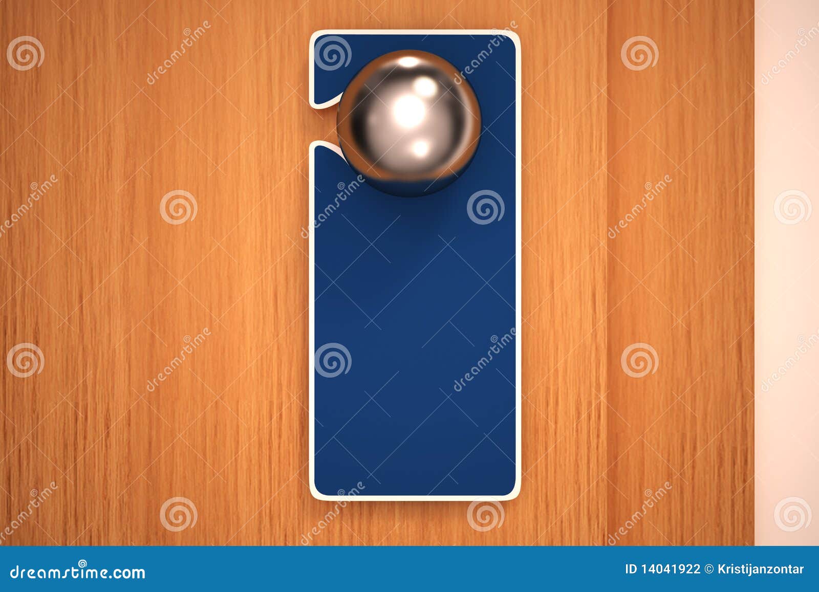Empty sign on a door knob stock illustration. Illustration of motel ...