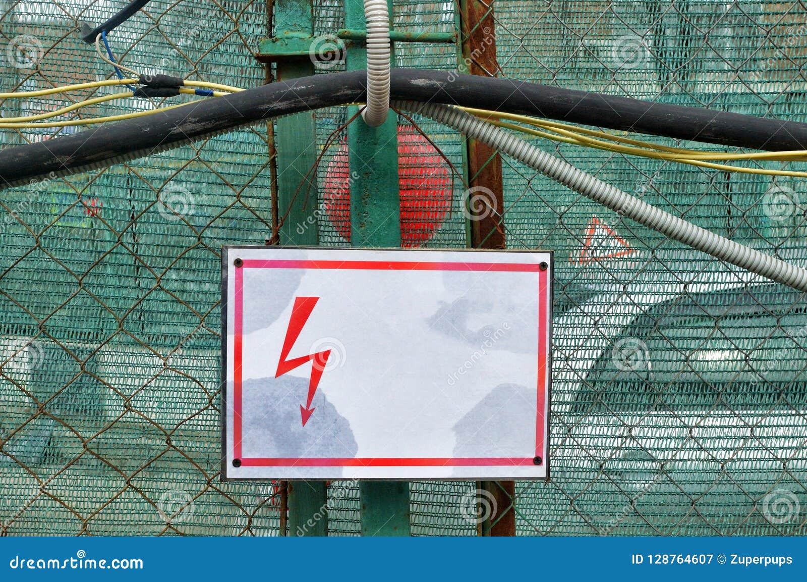Empty Sign of Electrical Hazard Stock Image - Image of power ...