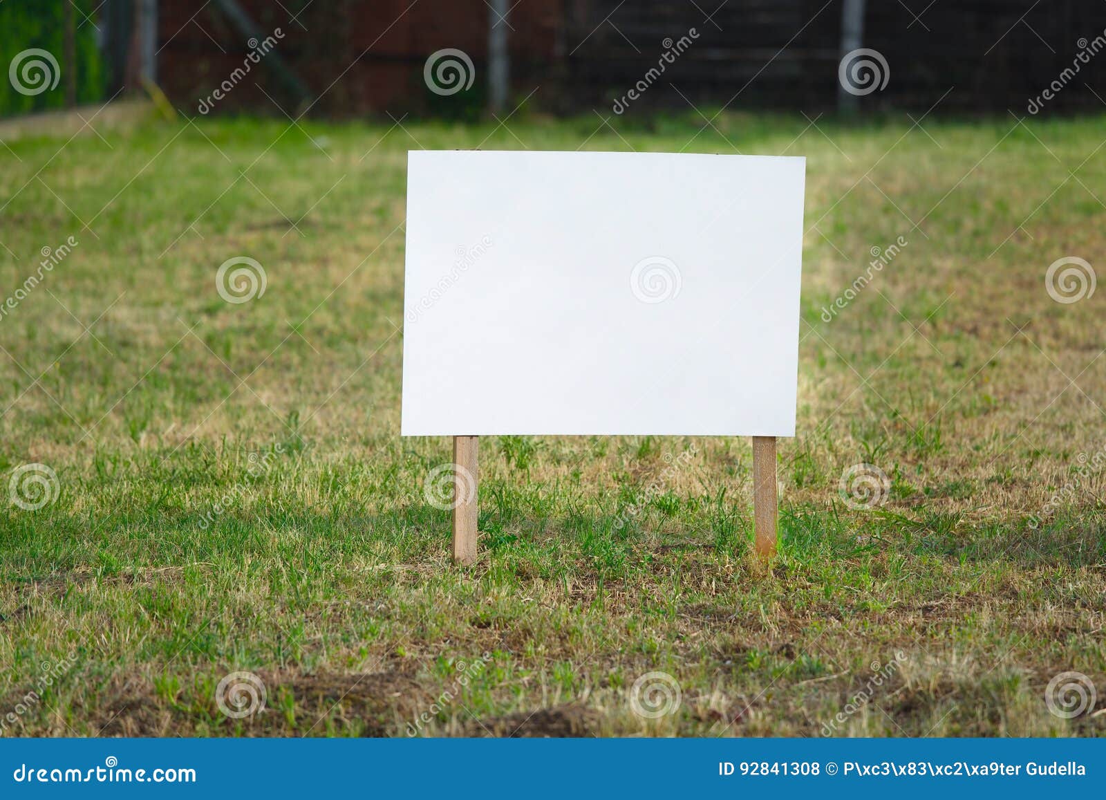 Empty sign on a land stock photo. Image of notice, sale - 92841308
