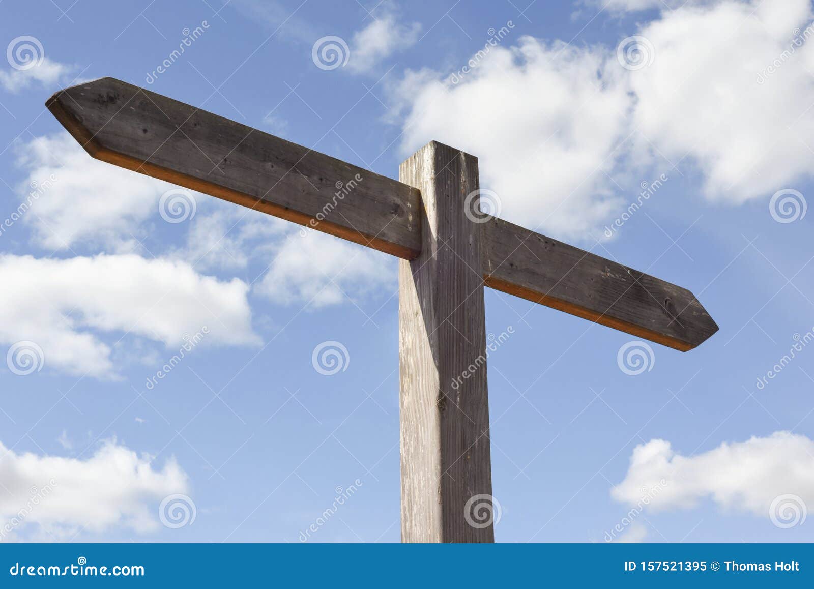 Empty Sign Post Outdoors with Blank Space To Add Your Own Message Stock ...