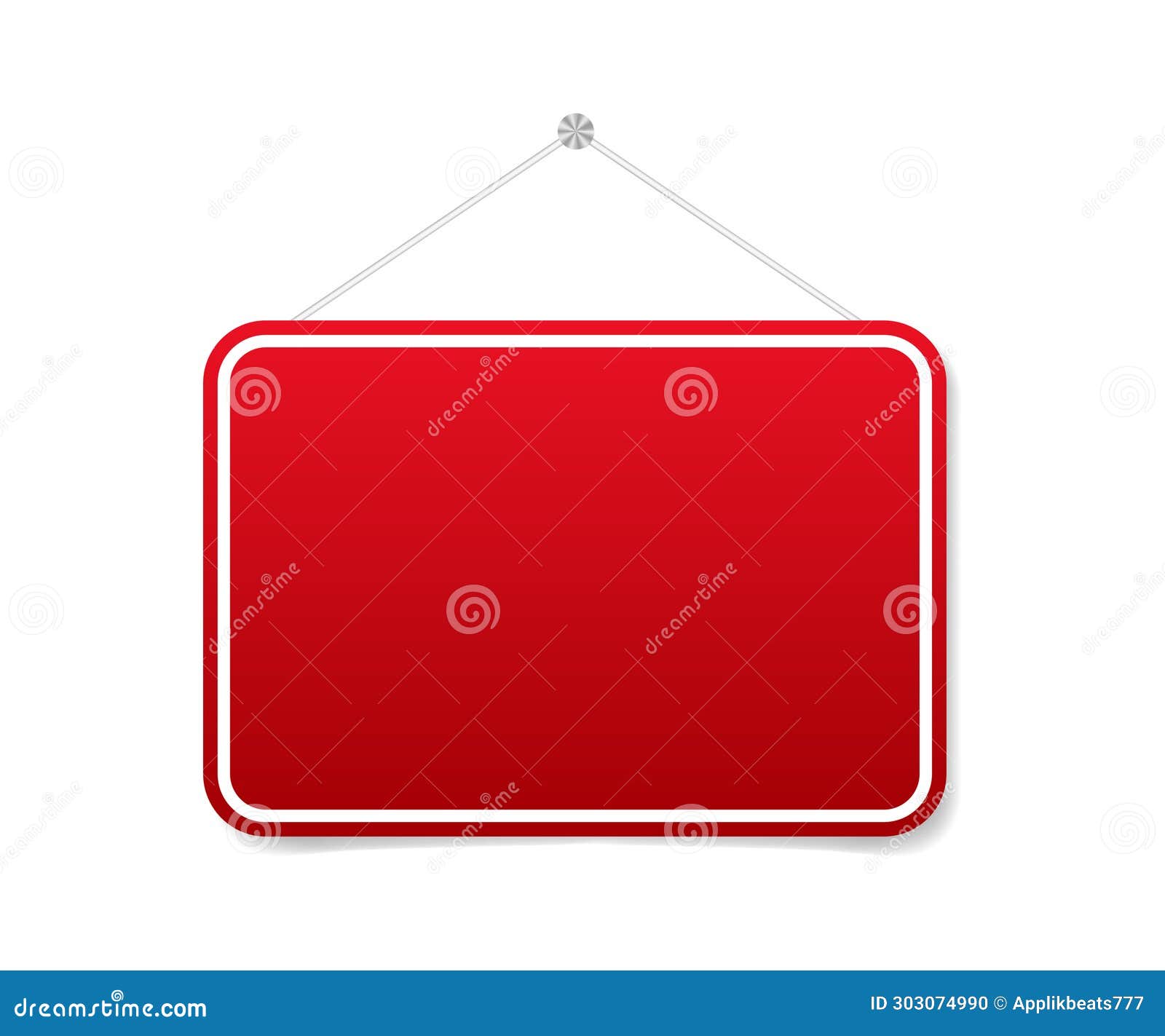 Empty Sign or Signboard. Vector Isolated Illustration. Realistic Vector ...