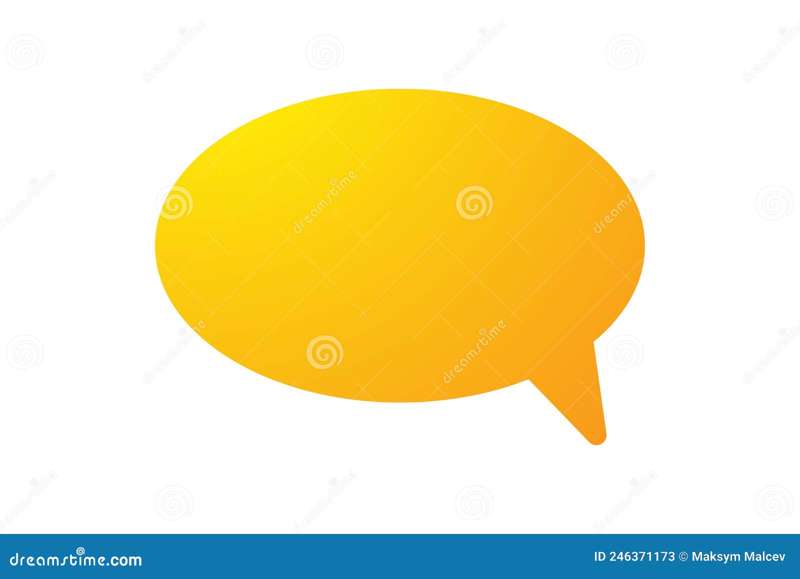 Empty Sign Speech Bubble. Modern Yellow Sign Vector Illustration ...