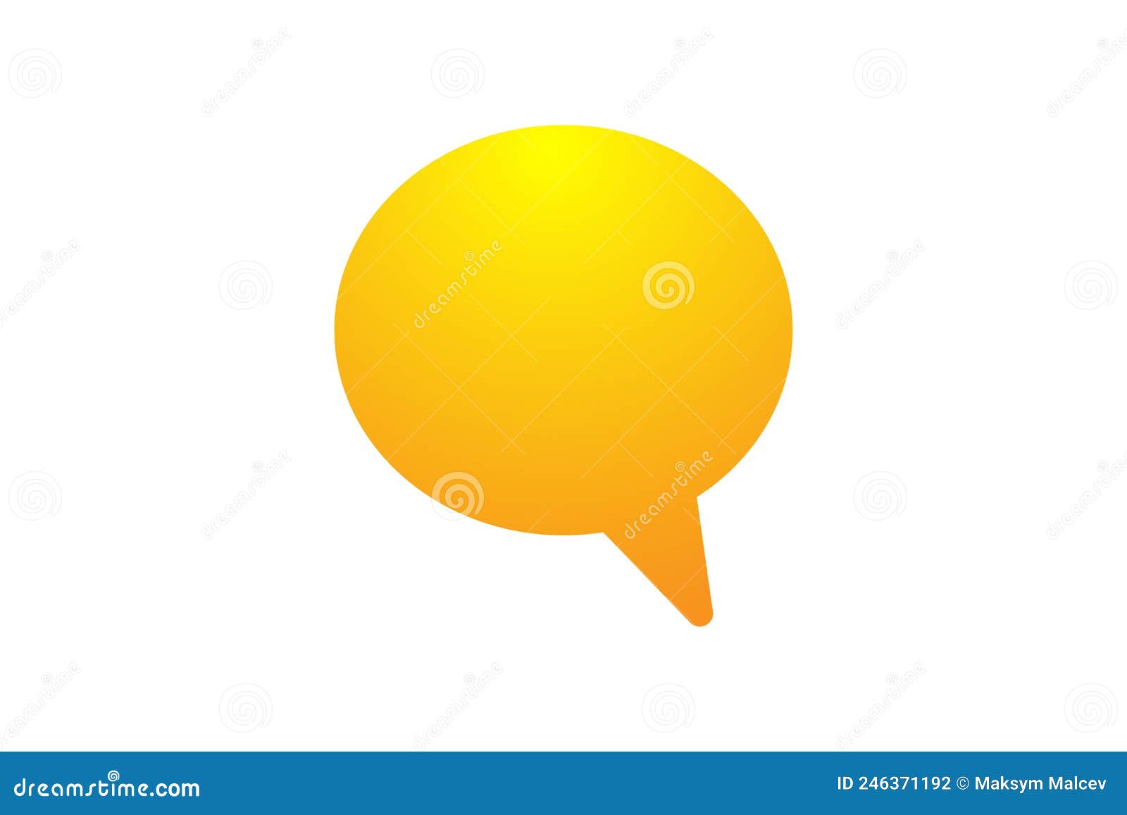 Empty Sign Speech Bubble. Modern Yellow Sign Vector Illustration ...