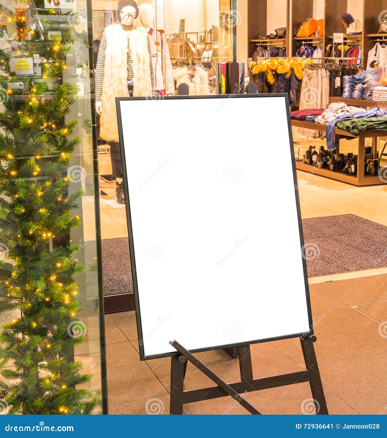 Empty Sign in the Street and Shopping Mall . Stock Image - Image of ...