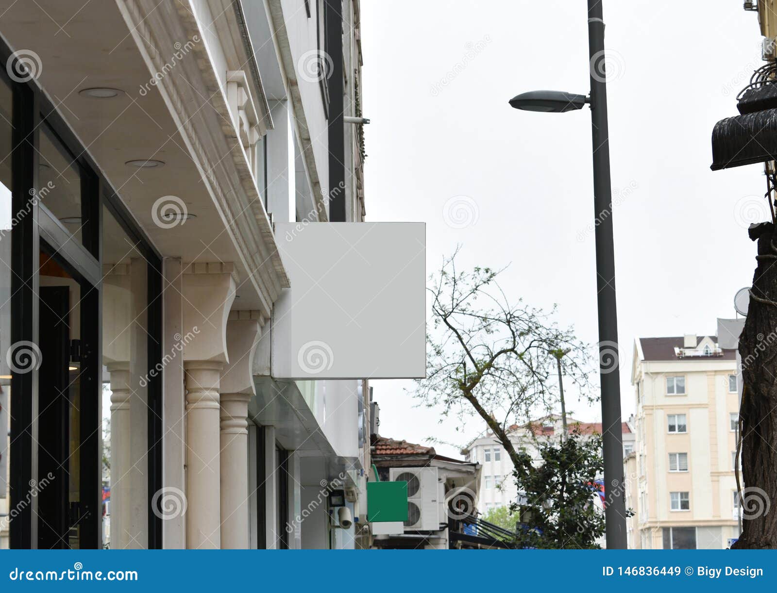 Empty Signboard. for Message and Company Logo Stock Image - Image of ...