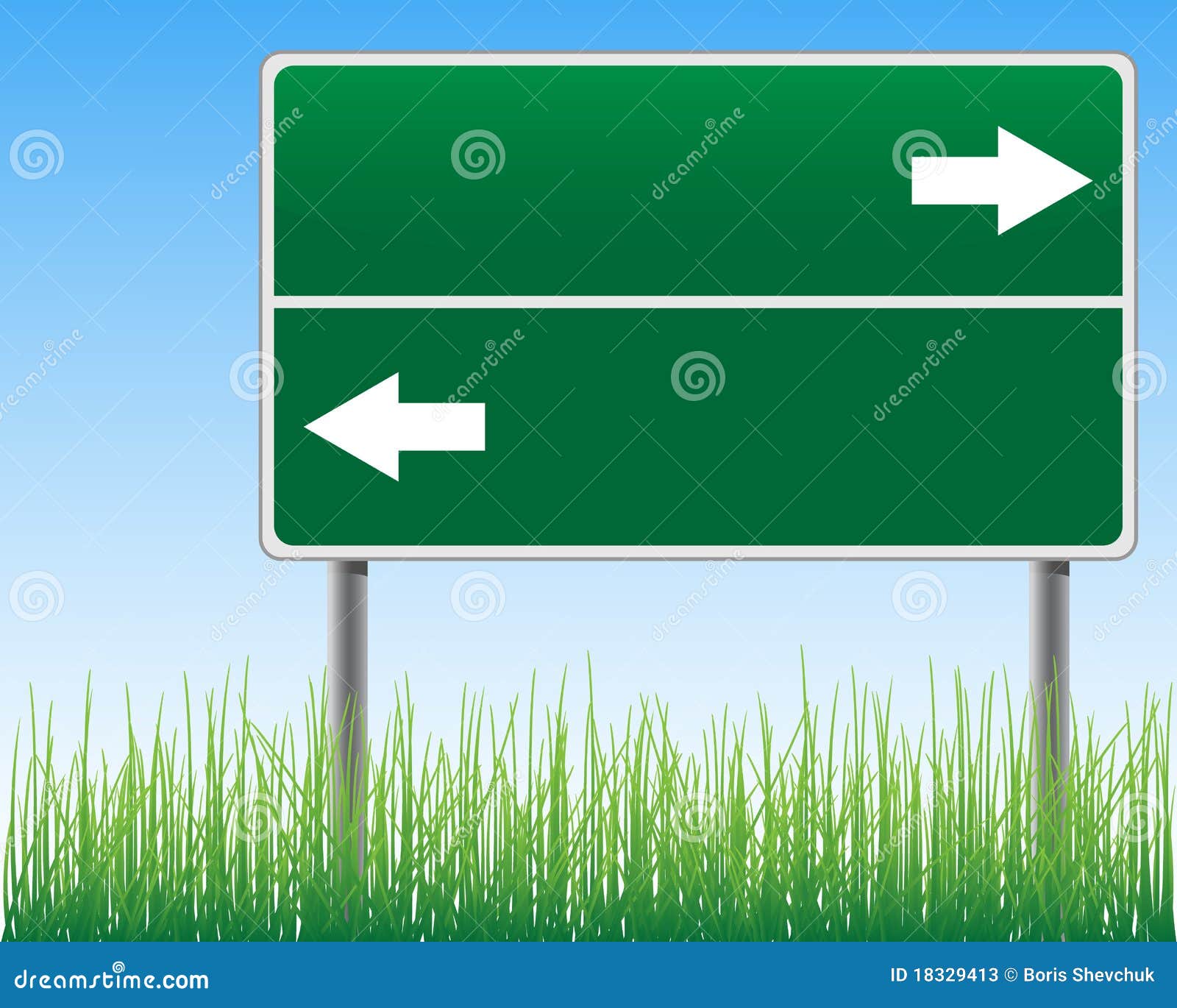 Empty Signpost on Sky Background Stock Vector - Illustration of design ...