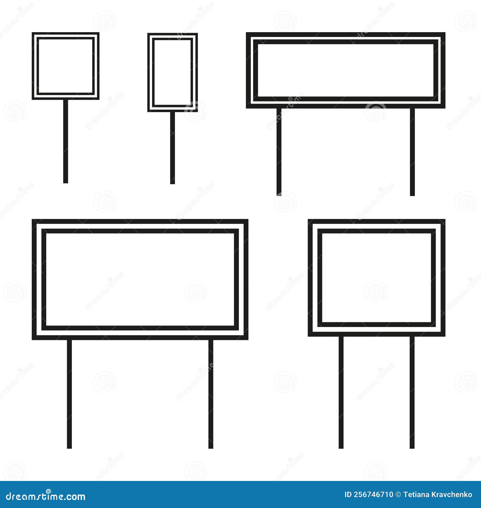 Empty Signs Signs Icons for Banner Design. Vector Illustration. Stock ...
