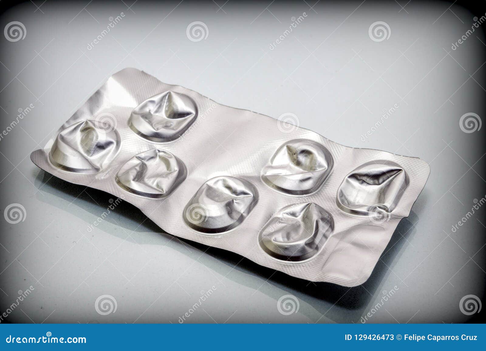 Empty Silver Capsules Blister Stock Image - Image of antibiotics ...