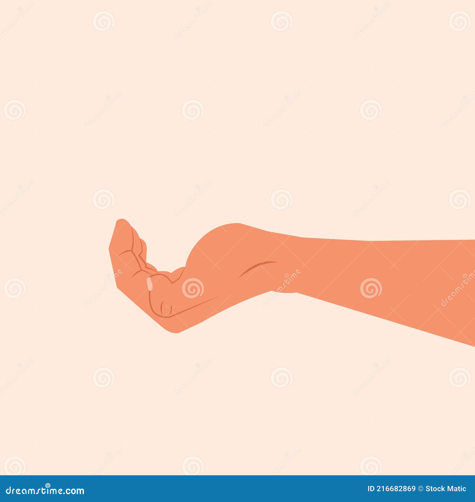Hand Open Palm for Showing Holding Something. Empty Handful Vector ...
