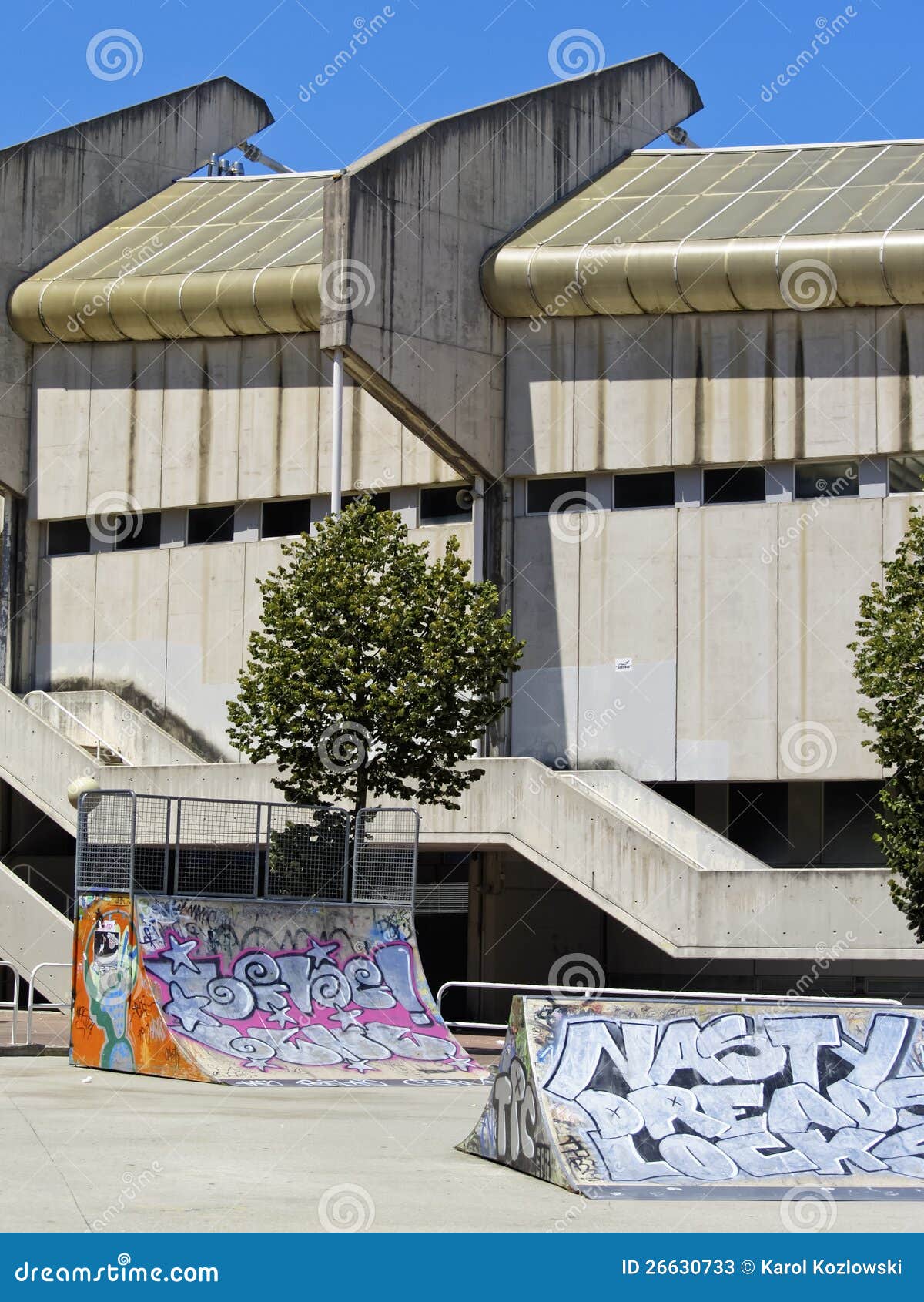 Empty Skate Park stock image. Image of paint, graffiti - 26630733