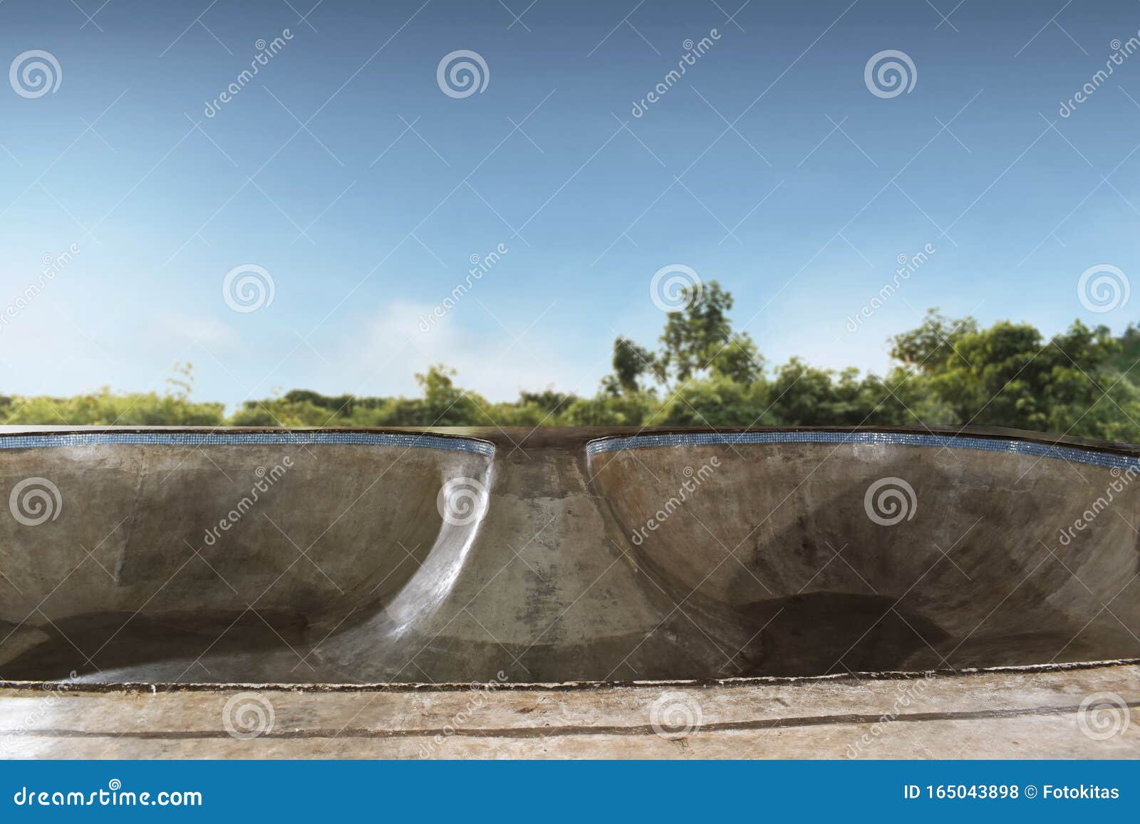 Empty Skate Park in the Daytime Stock Photo - Image of riding ...