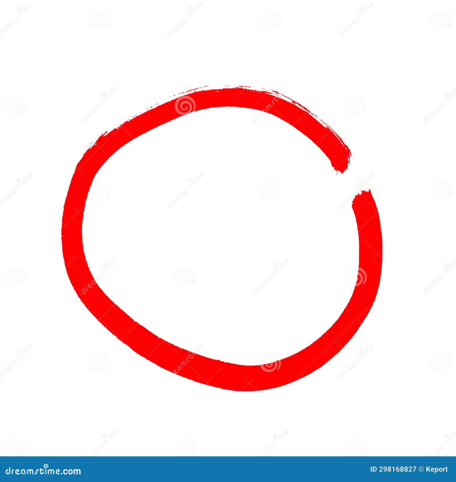 Empty Sketch of Red Circle Made with Pencil Stock Illustration ...