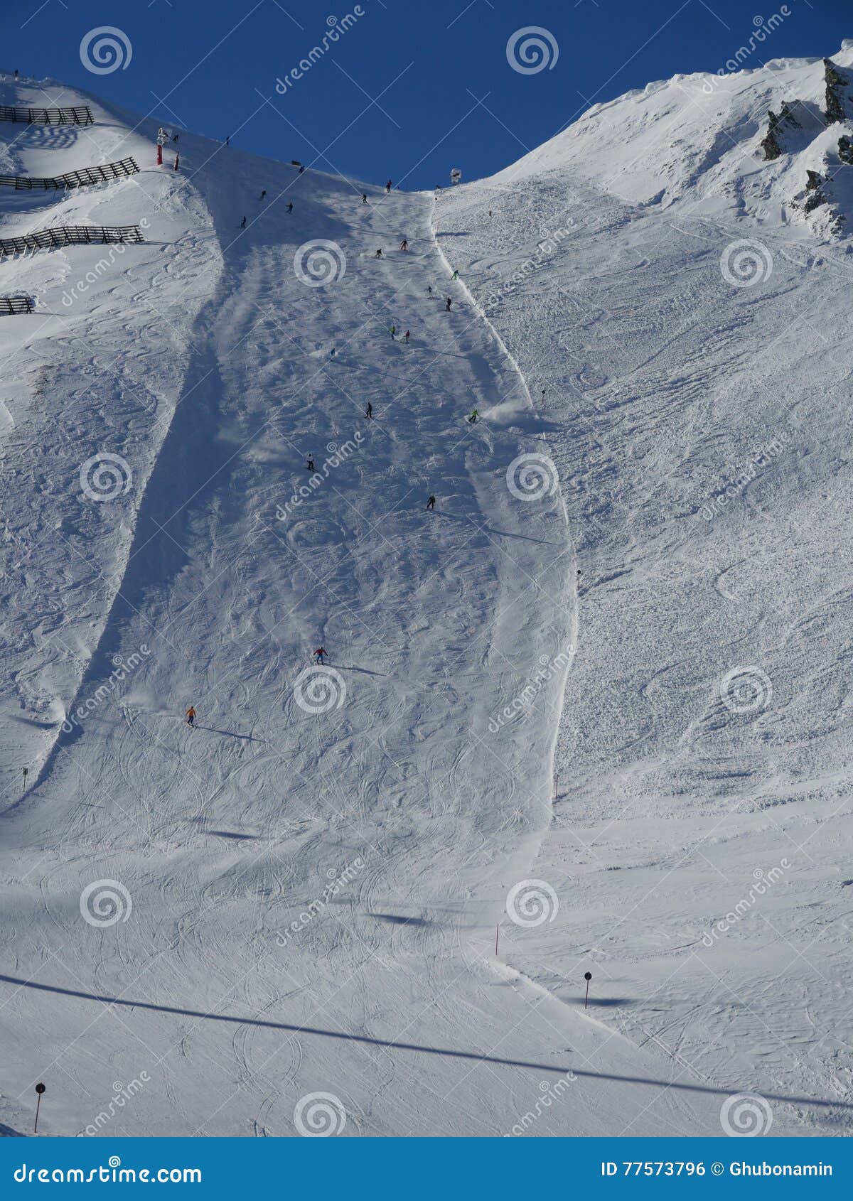Empty ski slope stock photo. Image of nature, alps, frost - 77573796