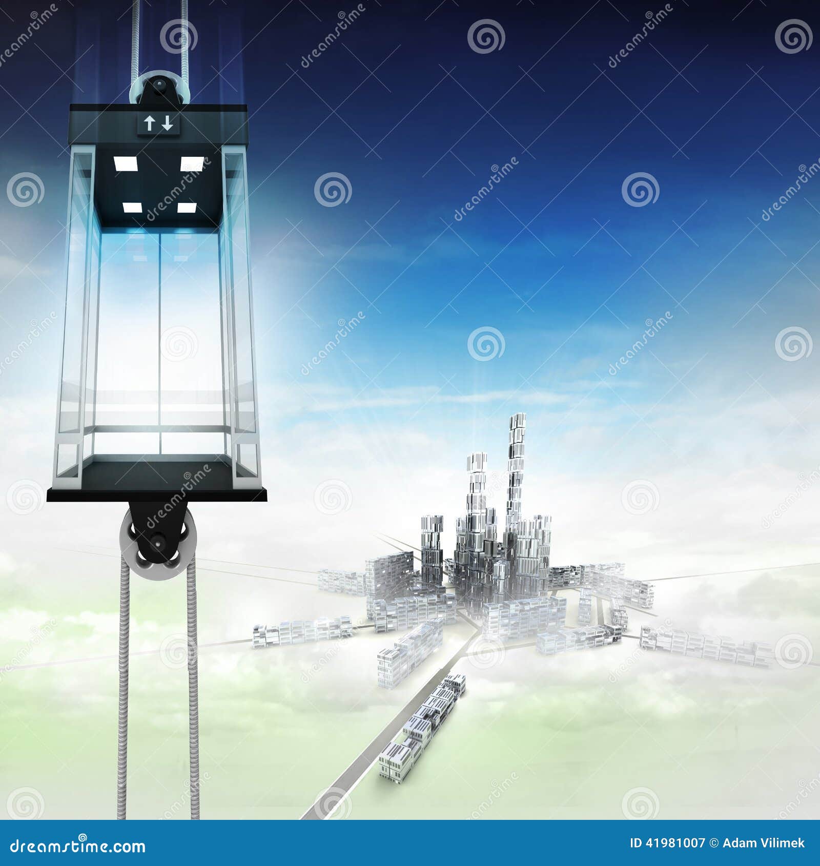 Space Elevator Logo Design. Non-rocket Space Launch Vector Design ...