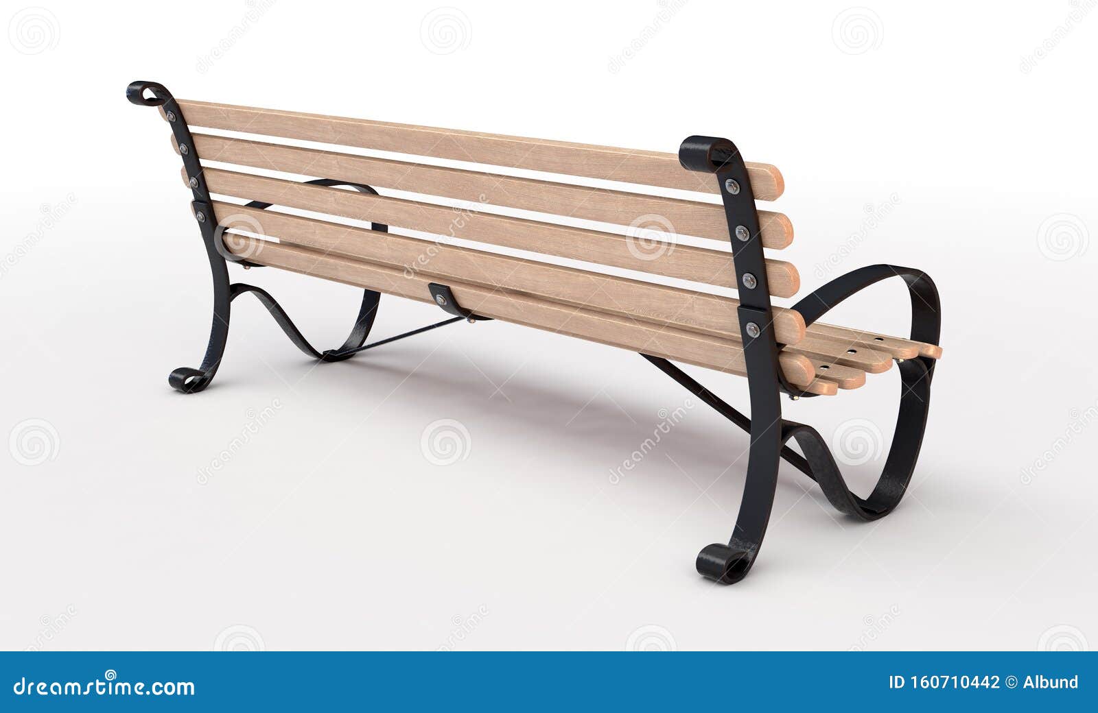 Empty Bench Park Bench stock illustration. Illustration of slats ...