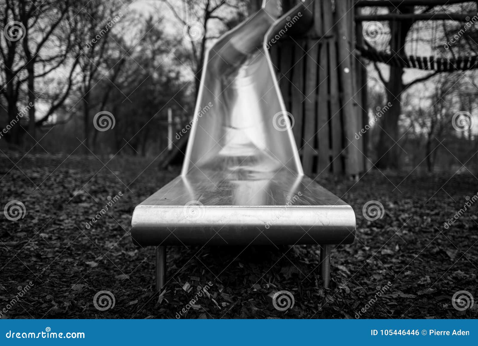 Empty slide on playground stock photo. Image of outdoors - 105446446