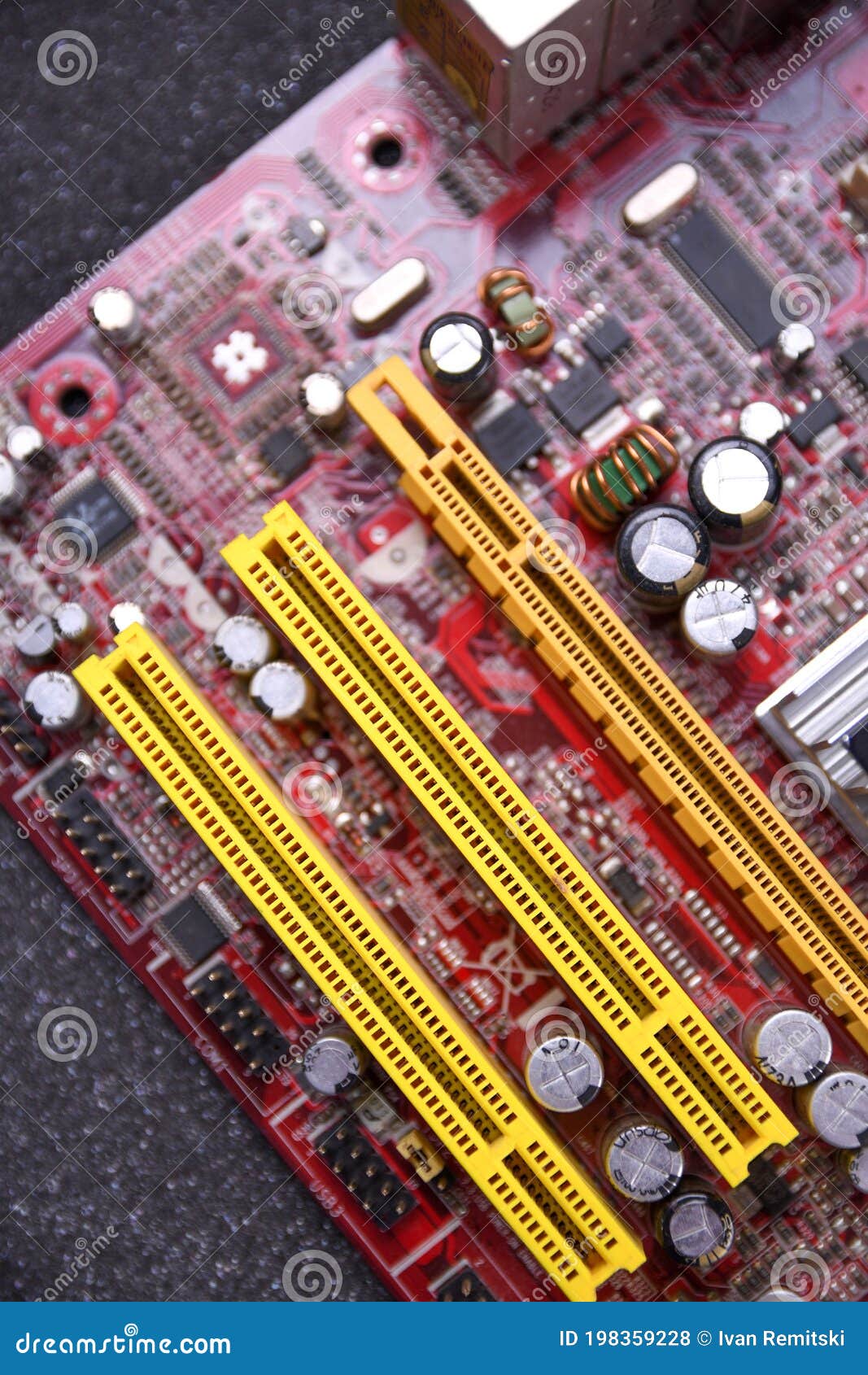 Empty Slots for RAM on the Motherboard Stock Photo - Image of colored ...