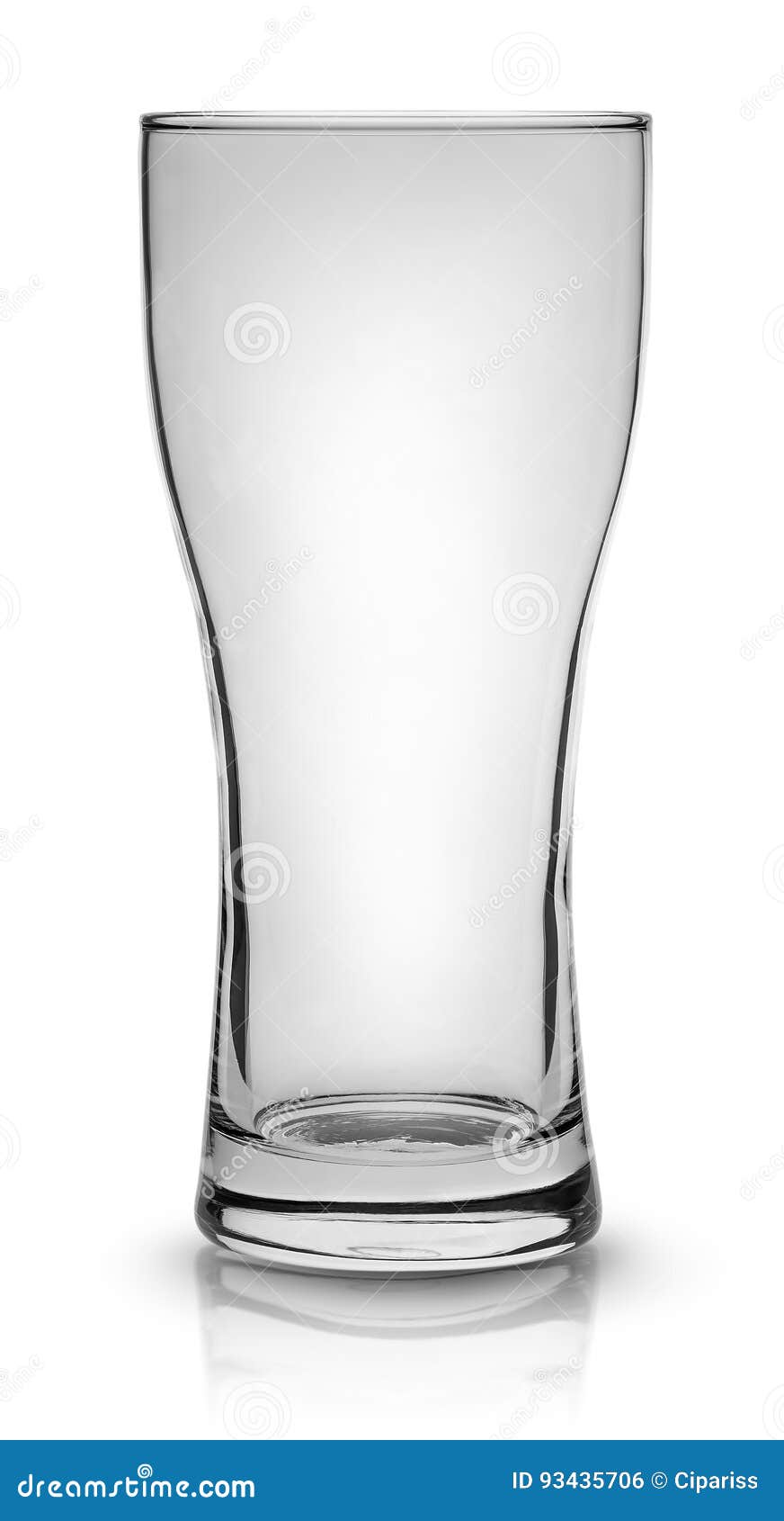 Empty small beer glass stock photo. Image of clear, crystal - 93435706