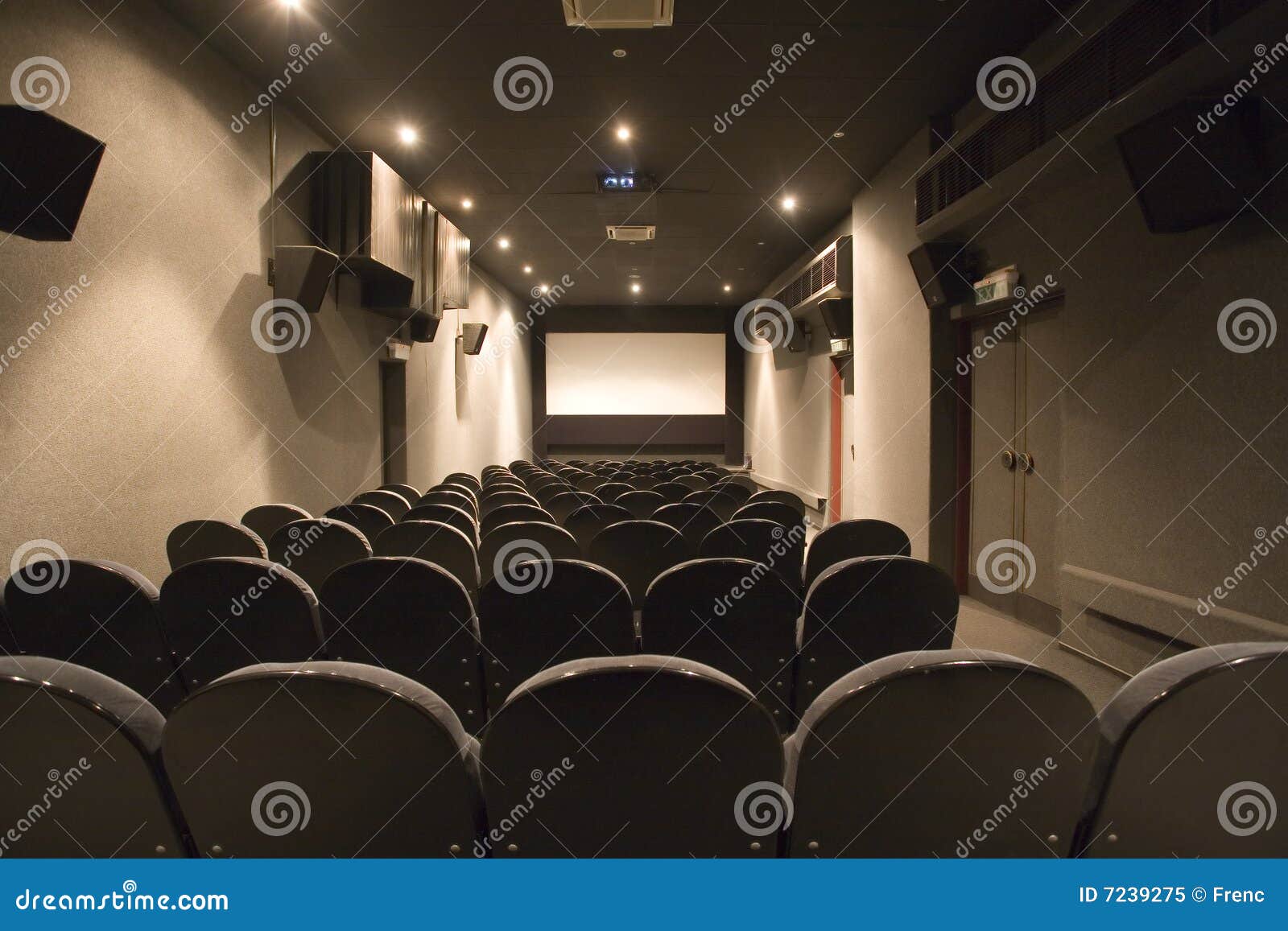Empty Small Cinema Auditorium Stock Image - Image of seat, small: 7239275