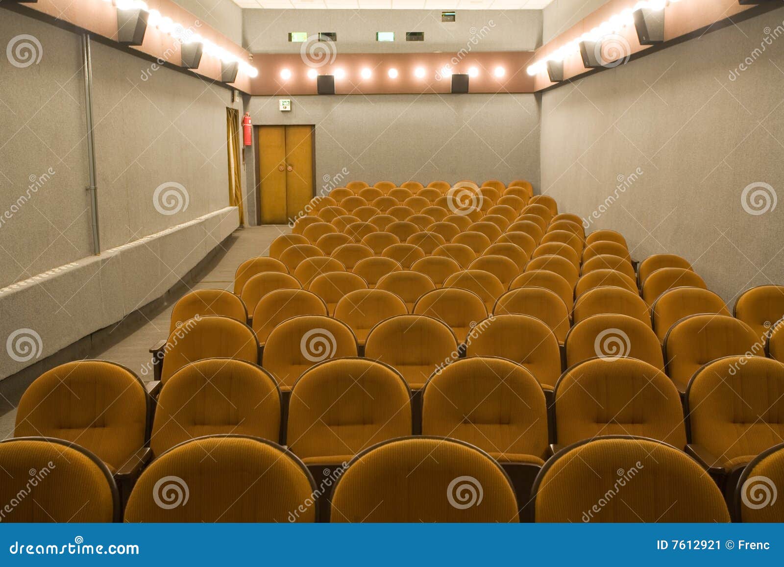 Empty Small Cinema Auditorium Stock Image - Image of empty, movie: 7612921
