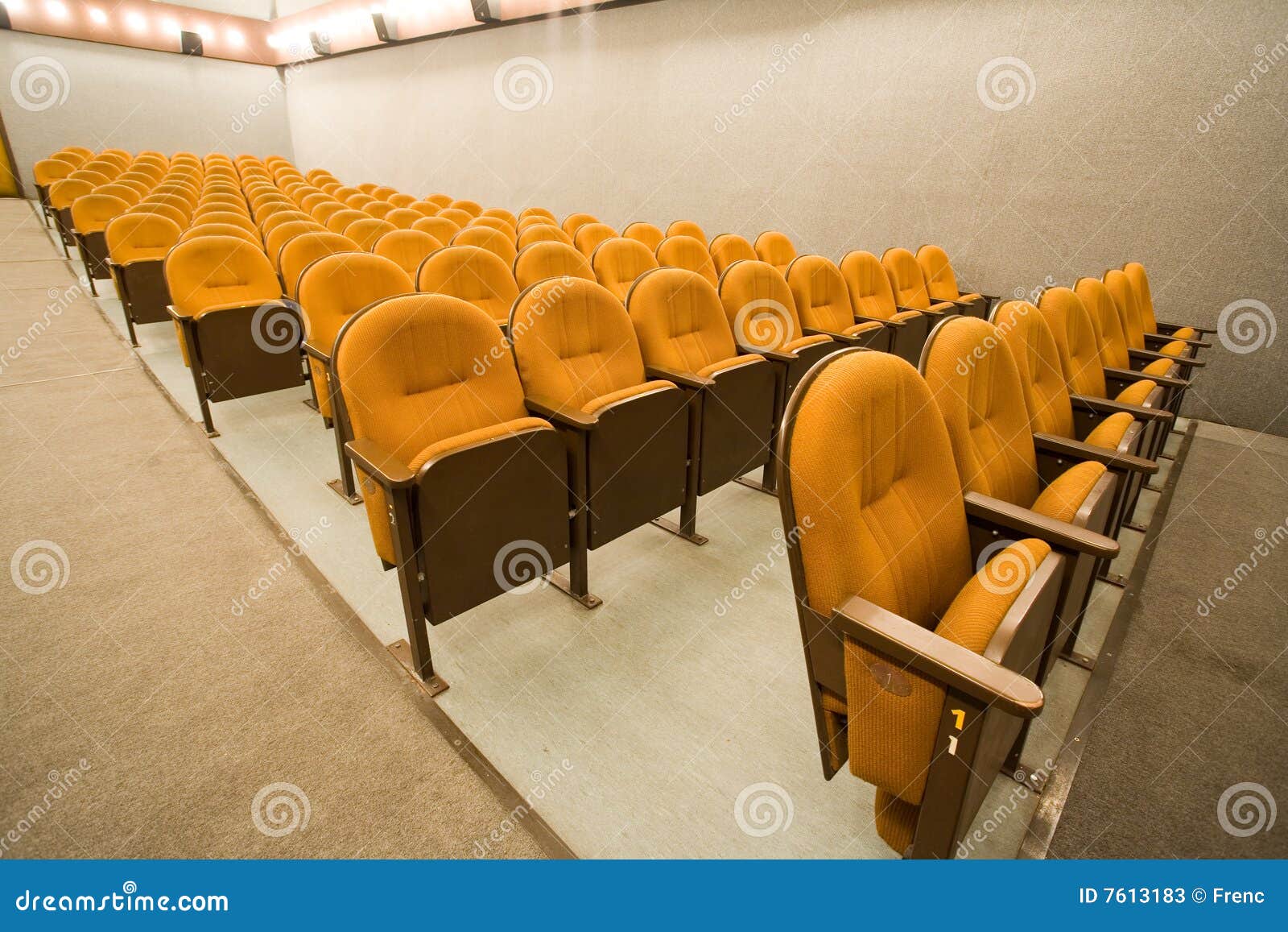 Empty Small Cinema Auditorium Stock Image - Image of indoor, empty: 7613183