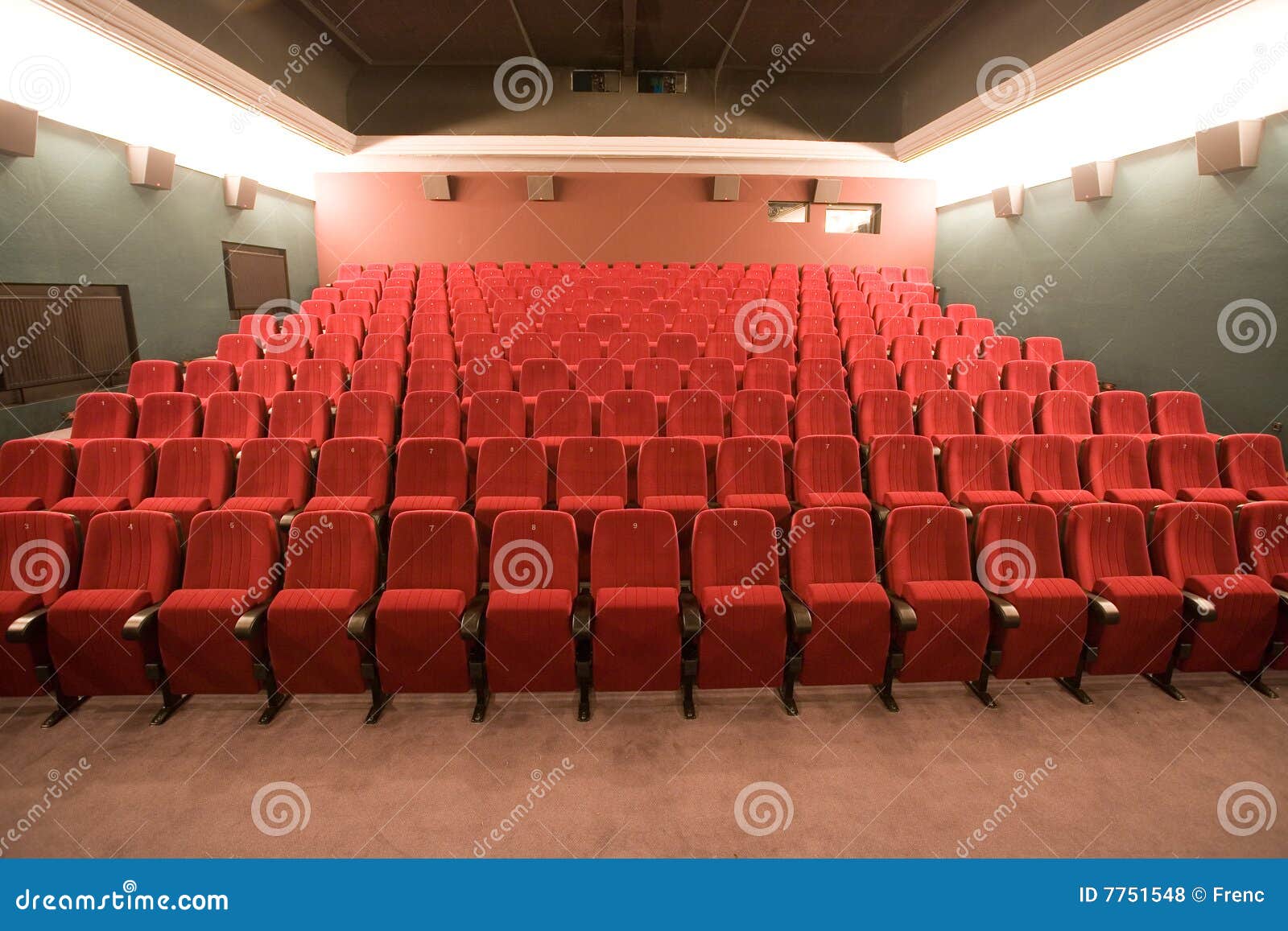 Empty Small Cinema Auditorium Stock Photo - Image of small, public: 7751548
