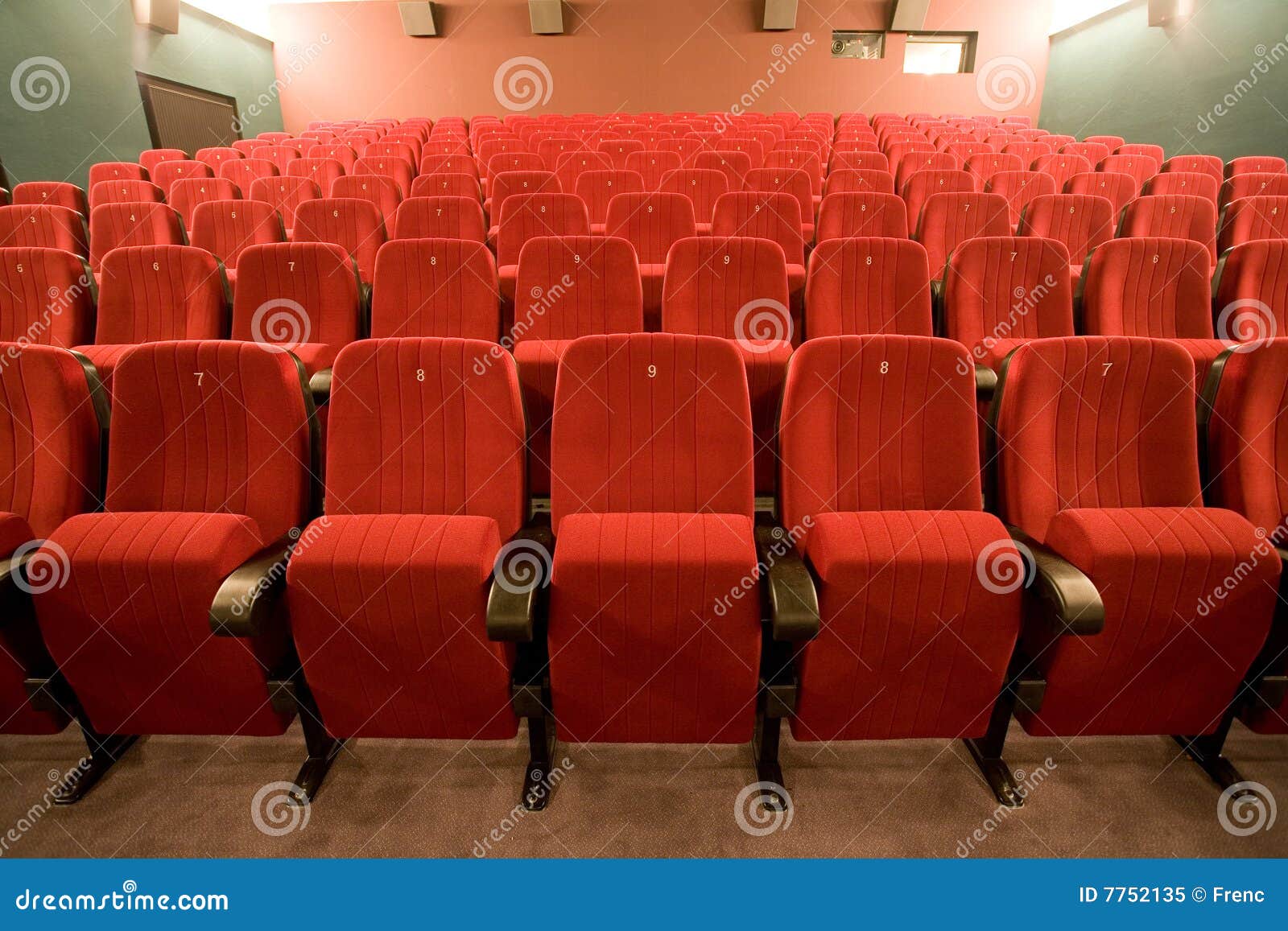 Empty Small Cinema Auditorium Stock Image - Image of public, interior ...