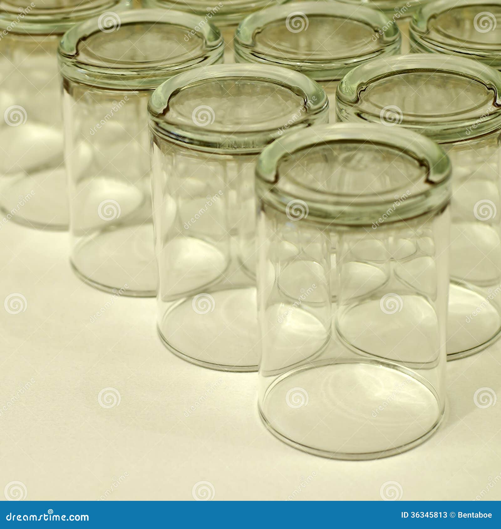 Empty small glasses stock image. Image of glass, party - 36345813