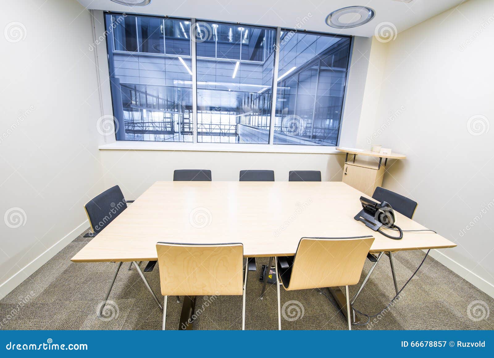 Empty Small Meeting Room. Bright Modern Interior Stock Image - Image of ...