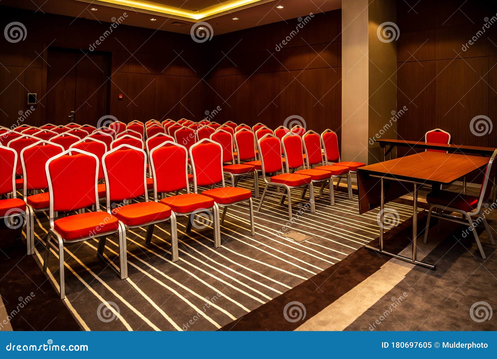 Empty Small Presentation Room Ready for Conference Stock Image - Image ...